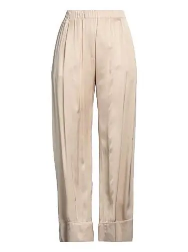 SEVENTY VENEZIA Wide Leg Satin Pants - Beige