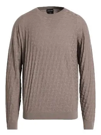 Giorgio Armani Solid Virgin Wool Cashmere Crewneck Sweater - Grey