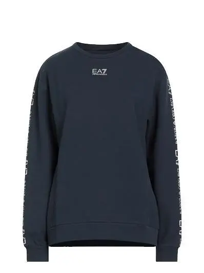 EA7 Cotton-elastane Fleece Sweatshirt - Navy
