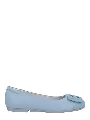 Hogan Ballet Flats In Leather - Blue