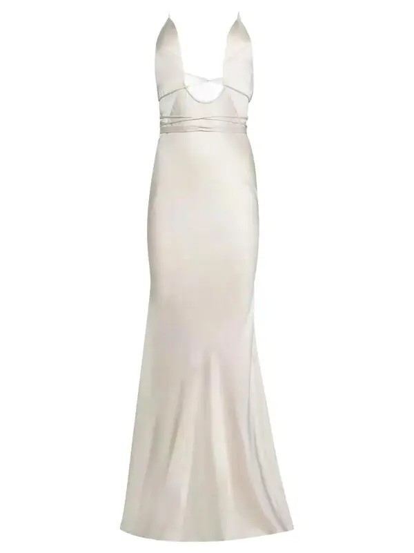 ANGELICA MONTINI Open-back Maxi Dress - White
