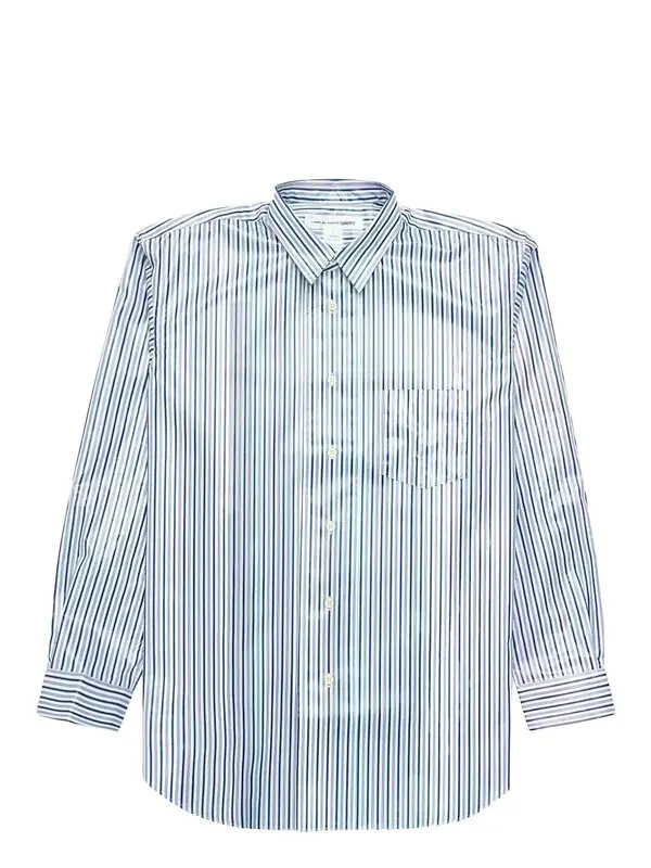 Comme Des Garçons Stripe Cotton Shirt - Blue