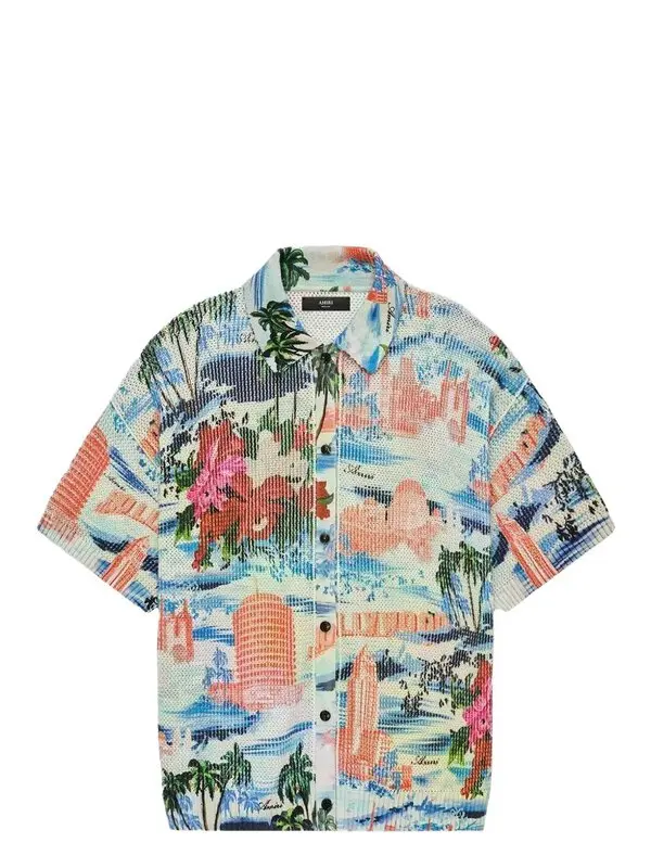 Amiri All-over Print Short-sleeve Shirt - Blue