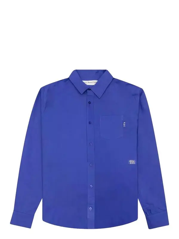 ADVISORY BOARD CRYSTALS Embroidered Logo Oxford Shirt - Blue