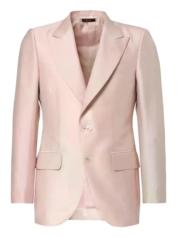 TOM FORD Single-breasted Satin Blazer - Pink