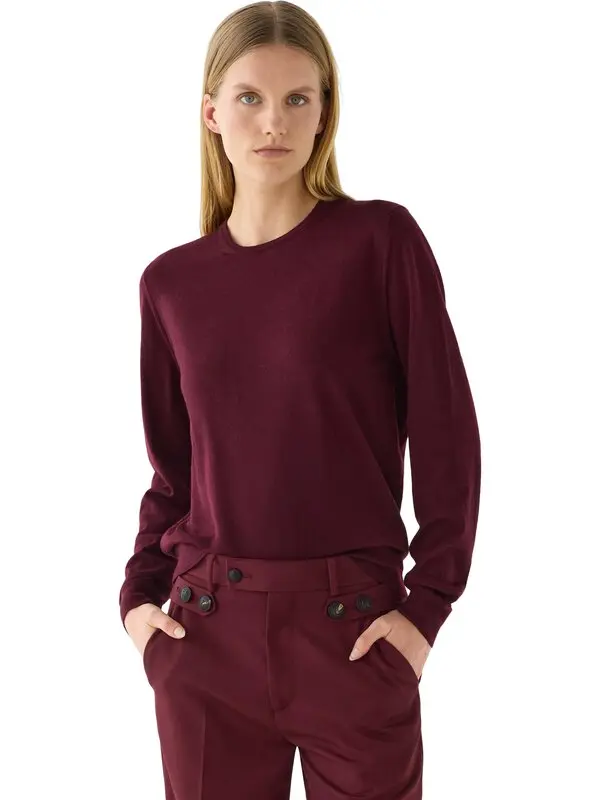 Veronica De Piante Rae Merino Wool Sweater - Garnet