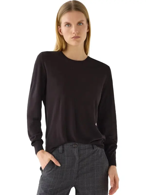 Veronica De Piante Rae Merino Wool Sweater - Chocolate