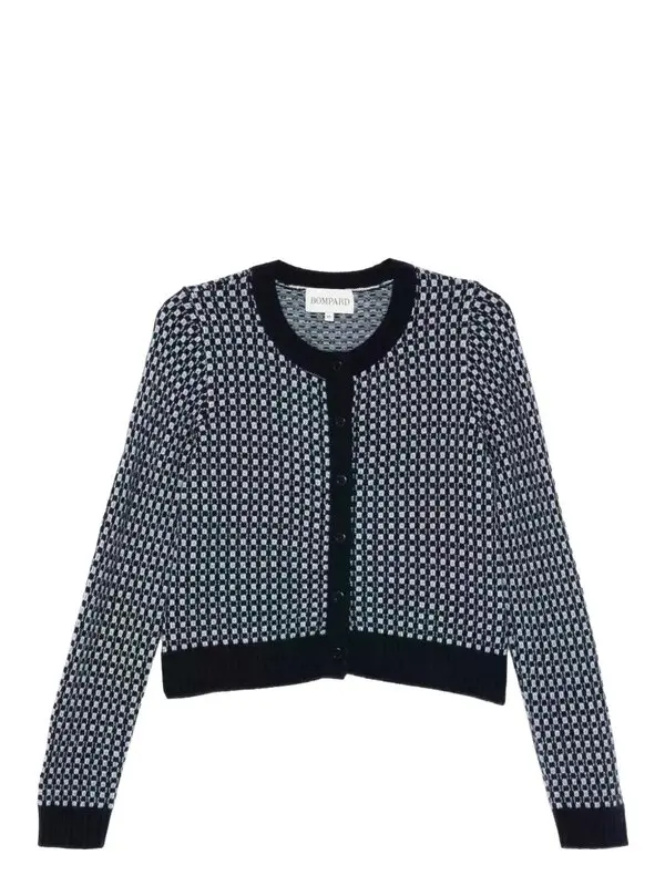Eric Bompard Patterned Crew-neck Cardigan - Blue