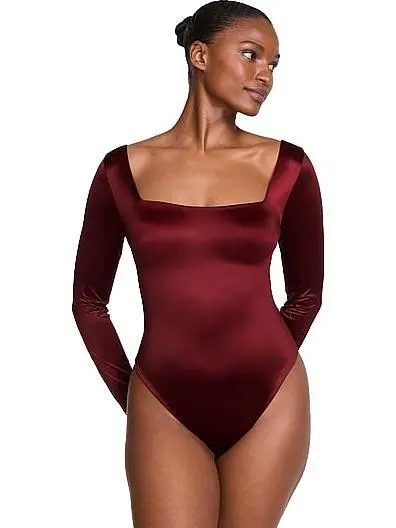 Victoria's Secret Sosleek™ Long-sleeve Bodysuit - Red