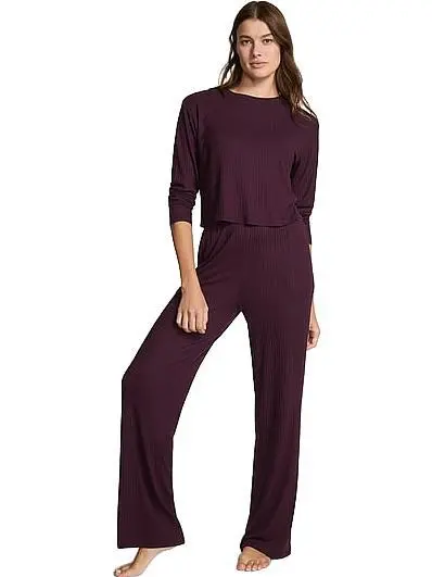 Victoria's Secret Modal Wide-rib Long Lounge Set - Purple