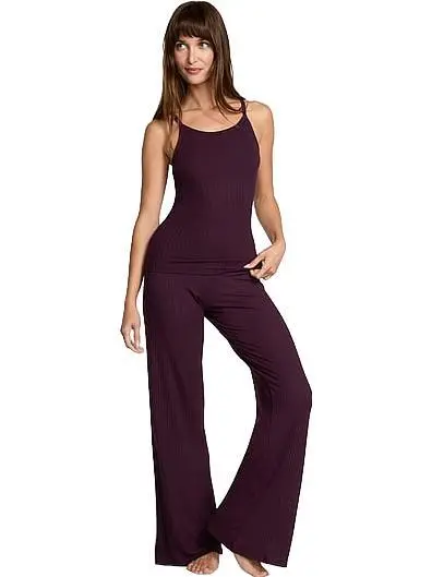 Victoria's Secret Modal Wide-rib Lounge Tank & Pants Set - Purple