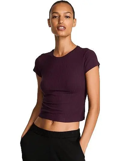 Victoria's Secret Sosoft™ Modal Wide-rib Fitted Tee - Purple