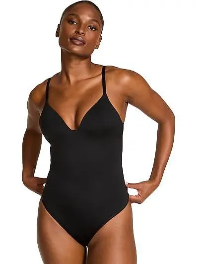 Victoria's Secret Luxe Contour Push-up Bodysuit - Black