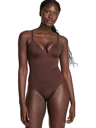 Victoria's Secret Luxe Contour Push-up Bodysuit - Brown