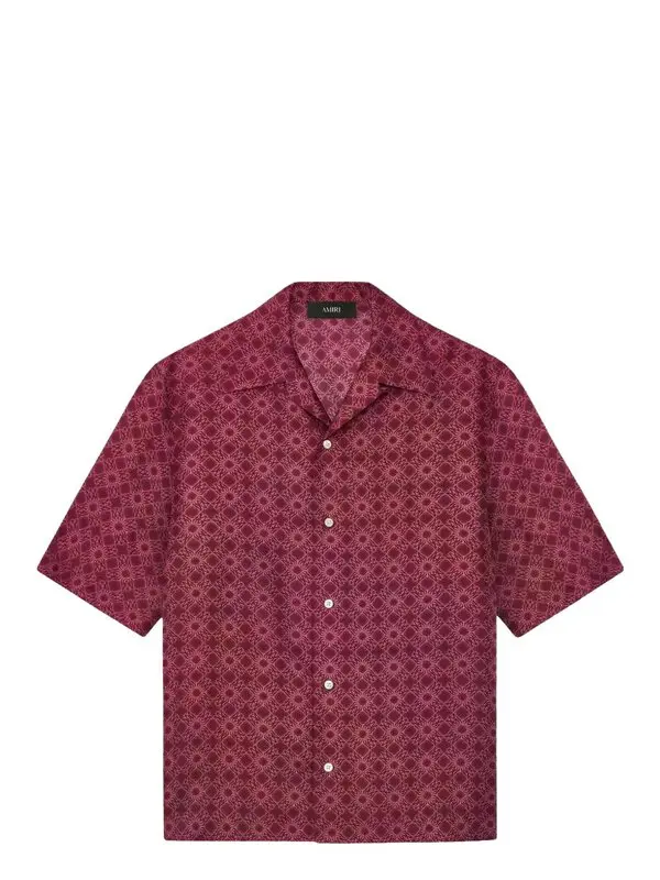 Amiri Collared Patterned Shirt - Red