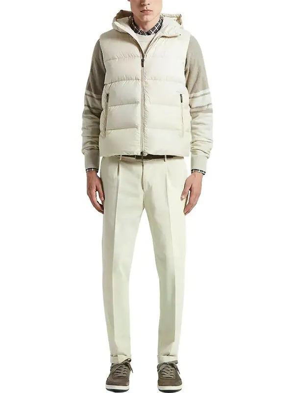 Peserico Hooded Quilted Gilet - Neutrals