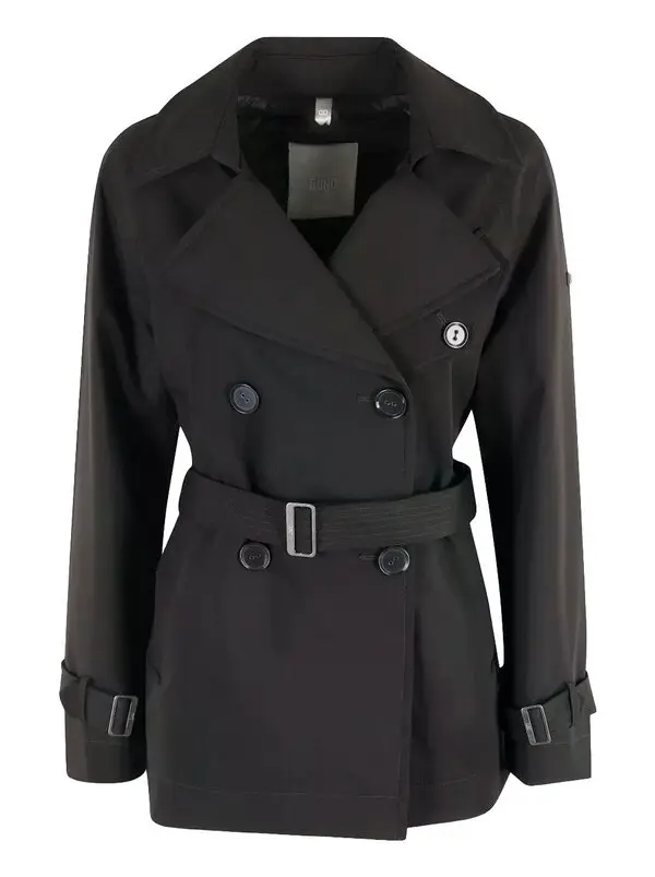 DUNO Belted Double-breasted Trench Coat - Brown