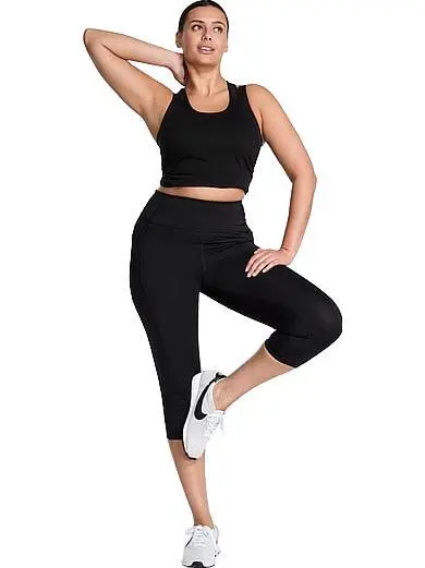 Victoria's Secret Vsx Essential Pocket Capri Legging - Black