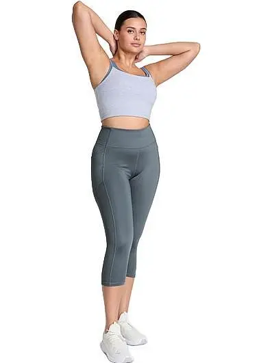 Victoria's Secret Vsx Essential Pocket Capri Legging - Grey
