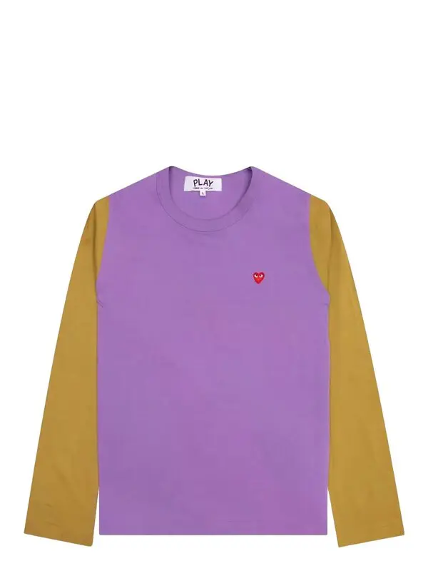 Play Comme Des Garcon Heart-logo T-shirt - Purple