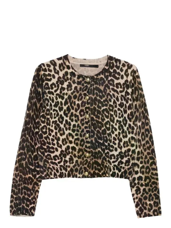 Seventy Leopard-print Button-up Cardigan - Brown