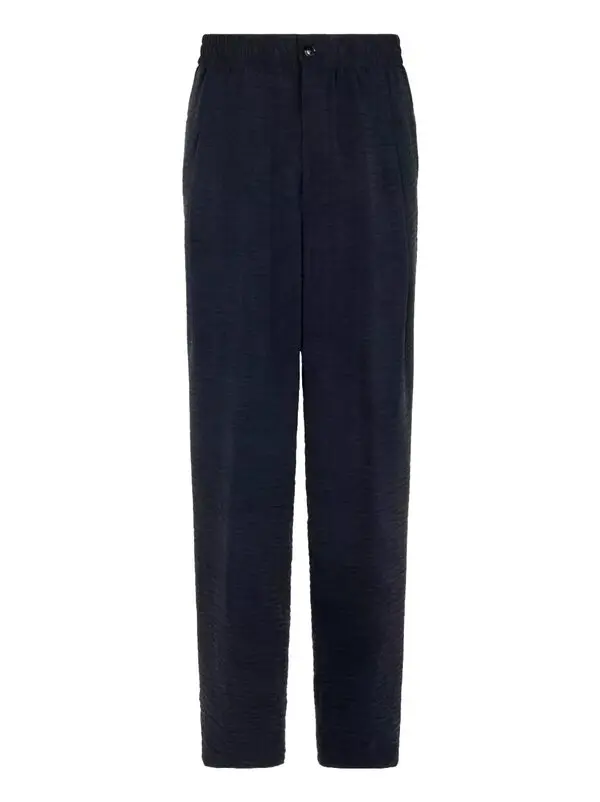 Giorgio Armani Textured Trousers - Blue