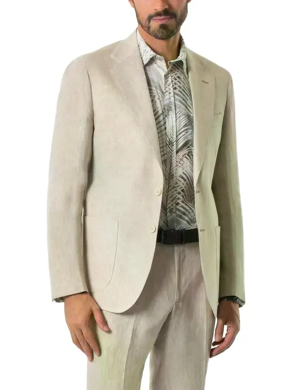 COLAMARINO Single-breasted Linen Blazer - Neutrals