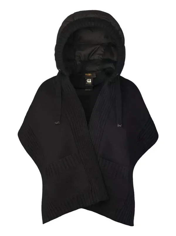 MOORER Hooded Scarf - Black