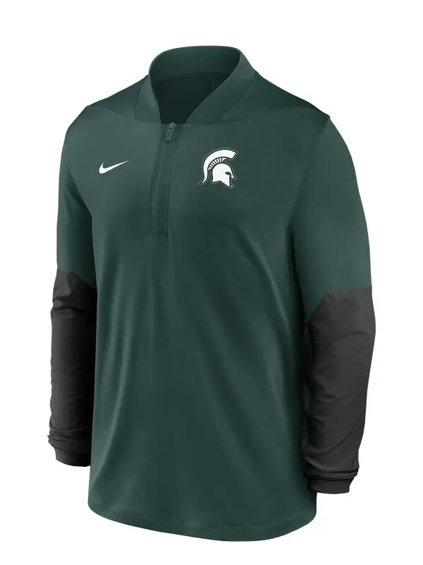 Nike Michigan State Dri-fit College 1/2-zip Top - Green