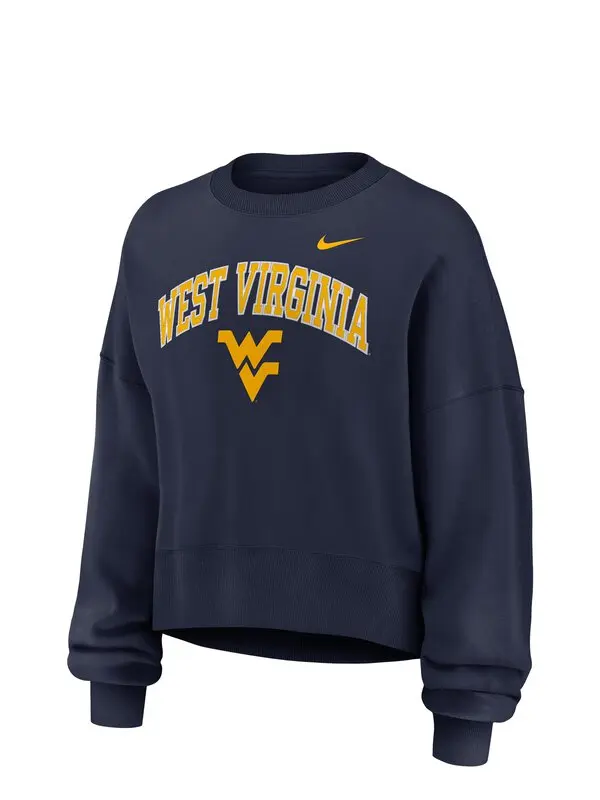 Nike West Virginia Phoenix Arch College Pullover Crew - Blue
