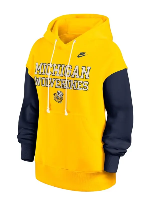 Nike Michigan Legacy Phoenix College Pullover Hoodie - Yellow
