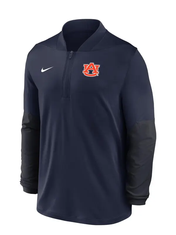 Nike Auburn Dri-fit College 1/2-zip Top - Blue