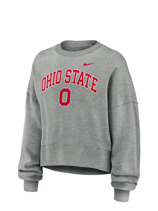 Nike Ohio State Phoenix Arch College Pullover Crew - Grey