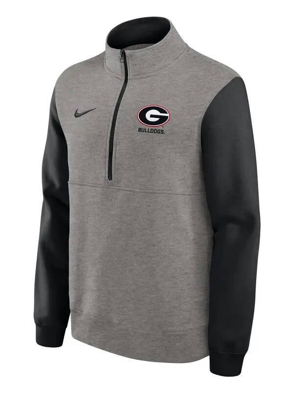 Nike Georgia Club College 1/2-zip Crew - Grey