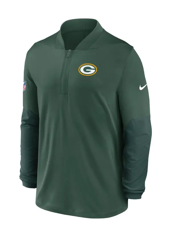 Nike Nfl Bay Packers Dri-fit 1/2-zip Top - Green