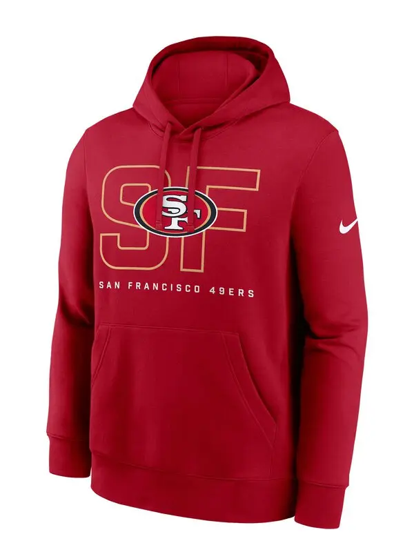 Nike San Francisco 49ers Busted Play Club Nfl Pullover Hoodie - Red