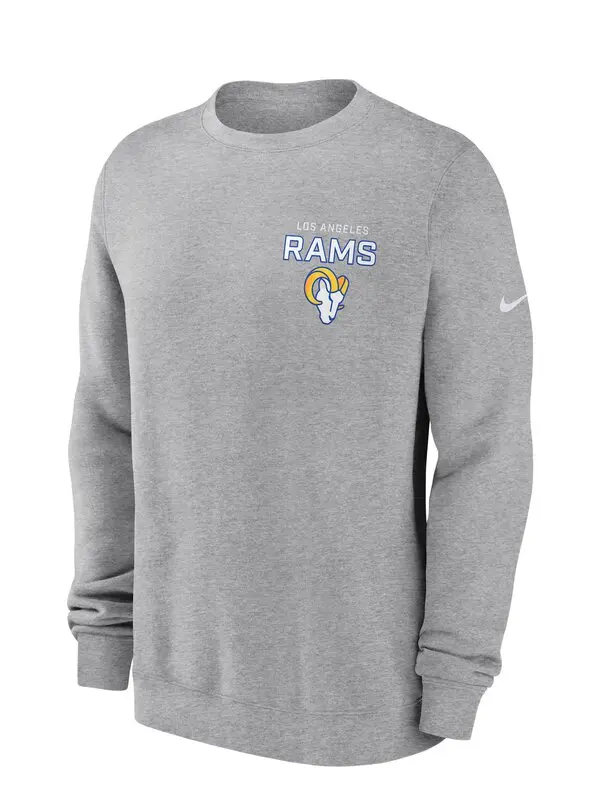 Nike Los Angeles Rams Nfl Pullover Crew - Grey
