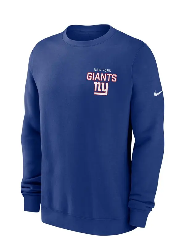 Nike New York Giants Draw Block Club Nfl Pullover Crew - Blue