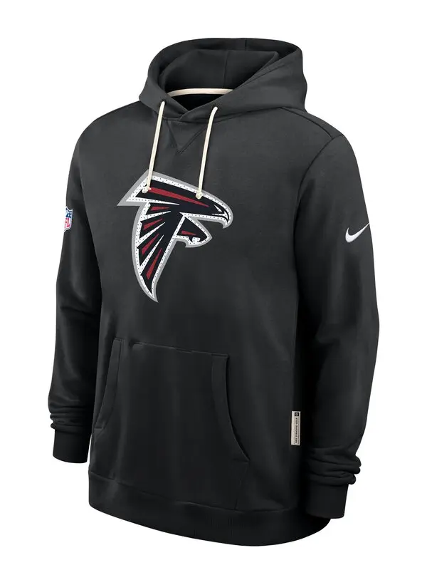 Nike Atlanta Falcons Initial Home Sideline Dri-fit Nfl Pullover Hoodie - Black