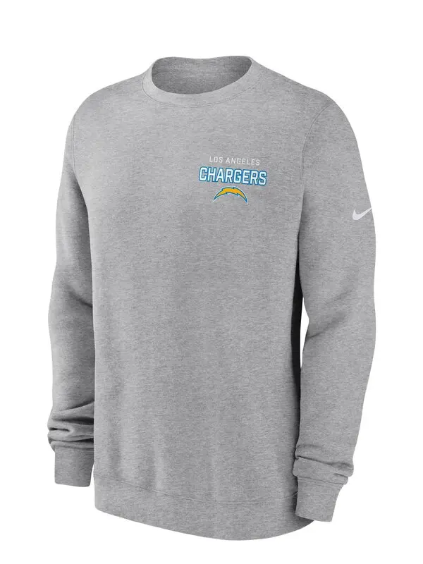 Nike Los Angeles Chargers Nfl Pullover Crew - Grey