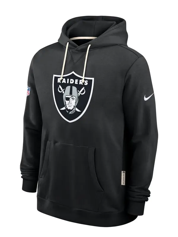 Nike Las Vegas Raiders Initial Home Sideline Dri-fit Nfl Pullover Hoodie - Black