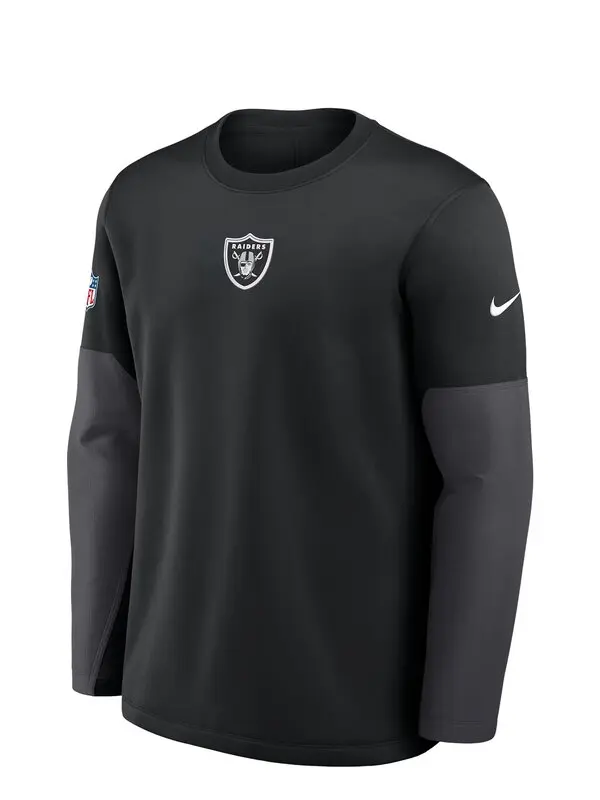 Nike Las Vegas Raiders Scripted To Win Sideline Coach Therma-fit Nfl Long-sleeve T-shirt - Black