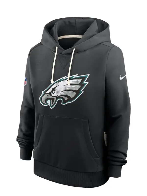 Nike Philadelphia Eagles Sideline Dri-fit Nfl Pullover Hoodie - Black