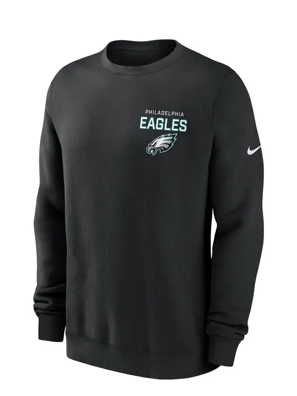 Nike Philadelphia Eagles Nfl Pullover Crew - Black