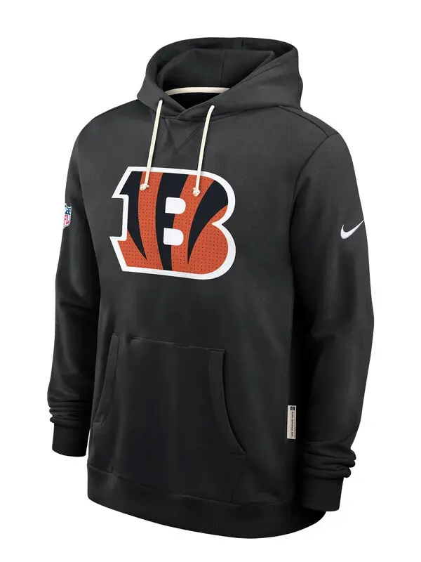 Nike Cincinnati Bengals Initial Home Sideline Dri-fit Nfl Pullover Hoodie - Black