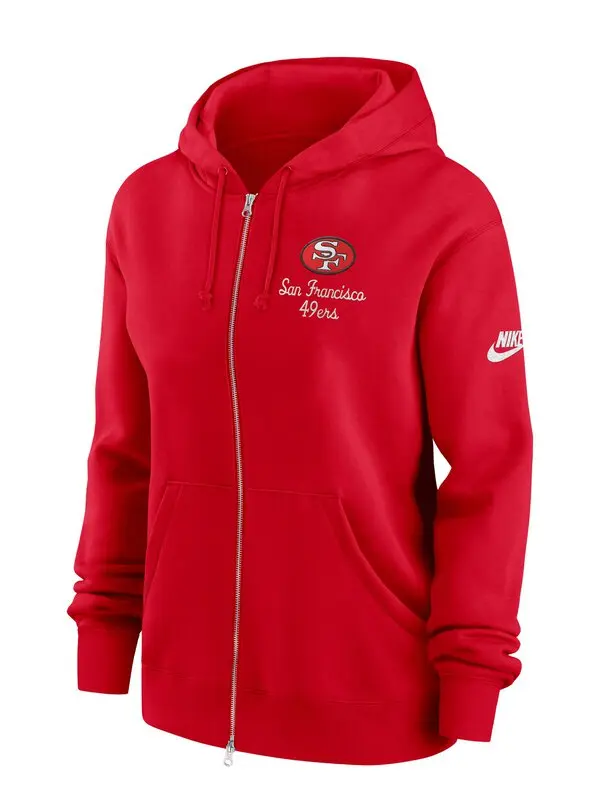 Nike San Francisco 49ers Phoenix Rewind Nfl Full-zip Hoodie - Red