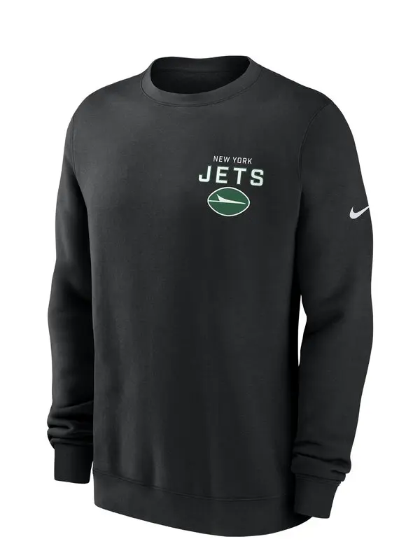 Nike New York Jets Nfl Pullover Crew - Black