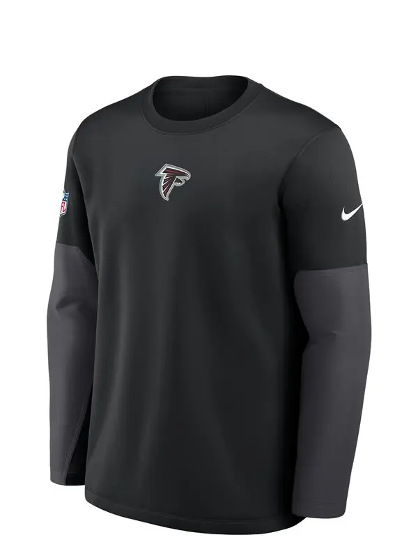Nike Atlanta Falcons Scripted To Win Sideline Coach Therma-fit Nfl Long-sleeve T-shirt - Black