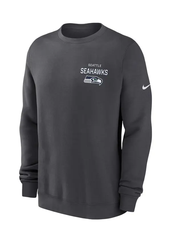 Nike Seattle Seahawks Nfl Pullover Crew - Grey
