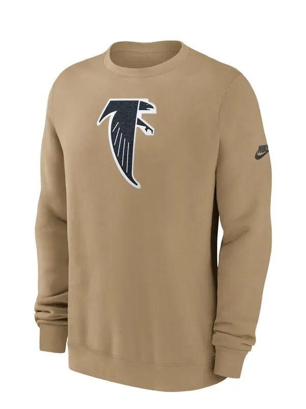 Nike Atlanta Falcons Swing Pass Rewind Club Nfl Pullover Crew - Brown